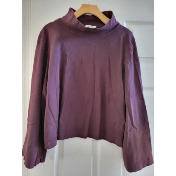 COS | Tops | Cos Womens Purple Funnel Neck Top Size Large Relaxed ...